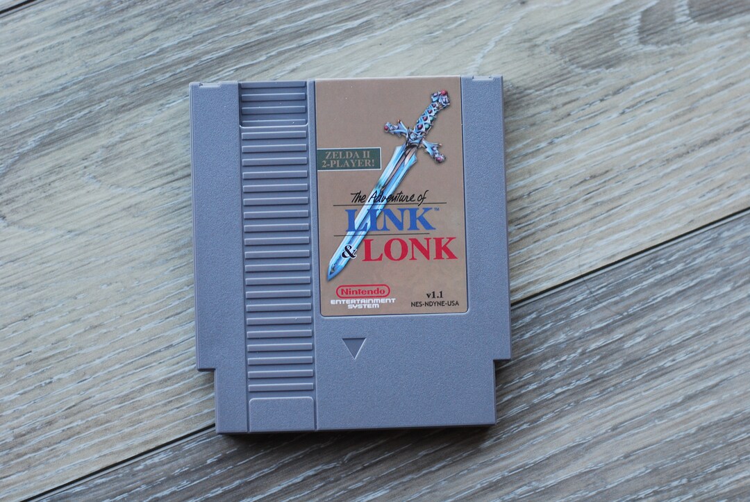 Zelda 2-player the Adventure of Link and Lonk NES Cartridge Cart - Etsy