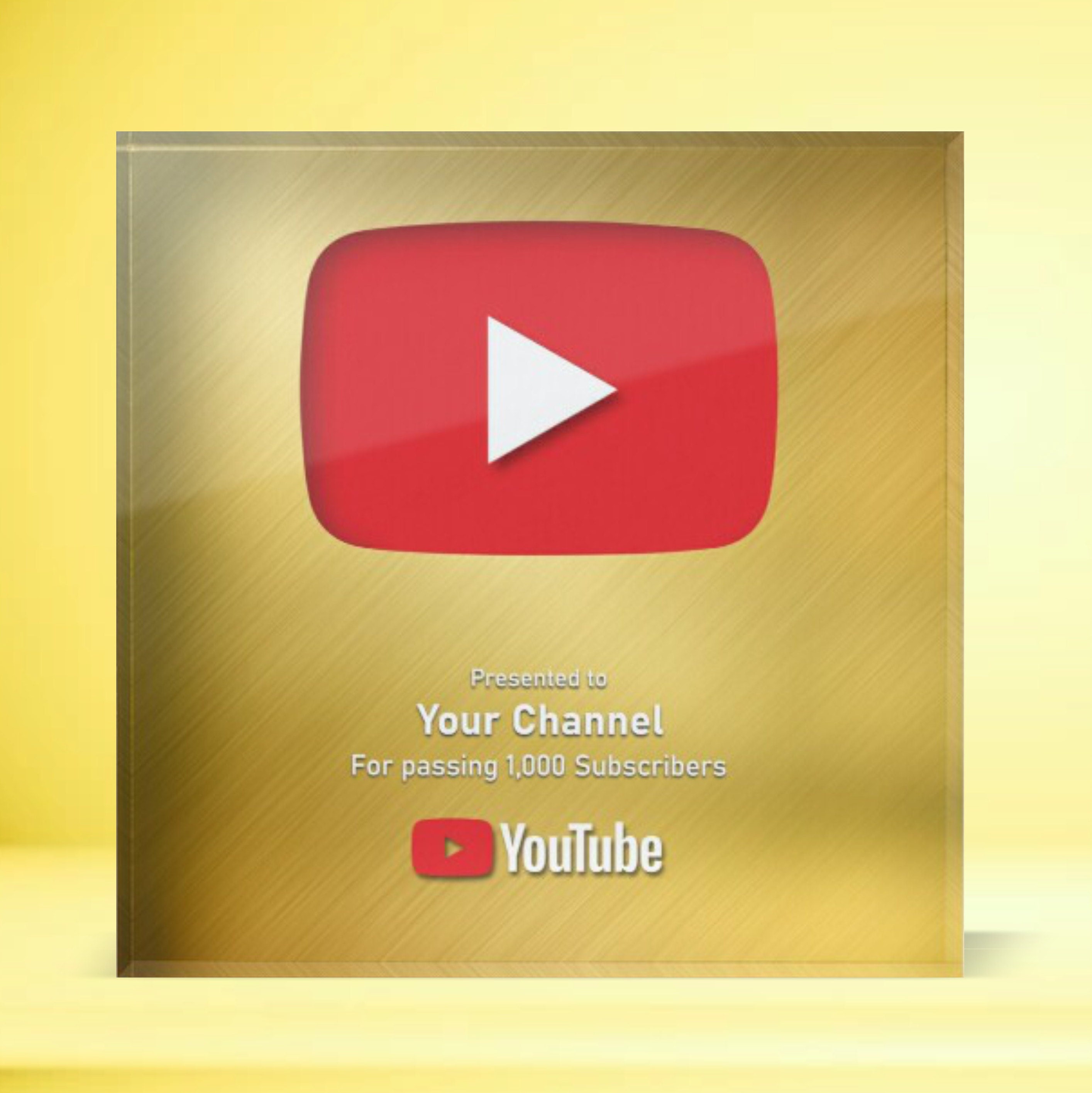 Youtube Creator Award Play Button for Channels That Surpass a - Etsy