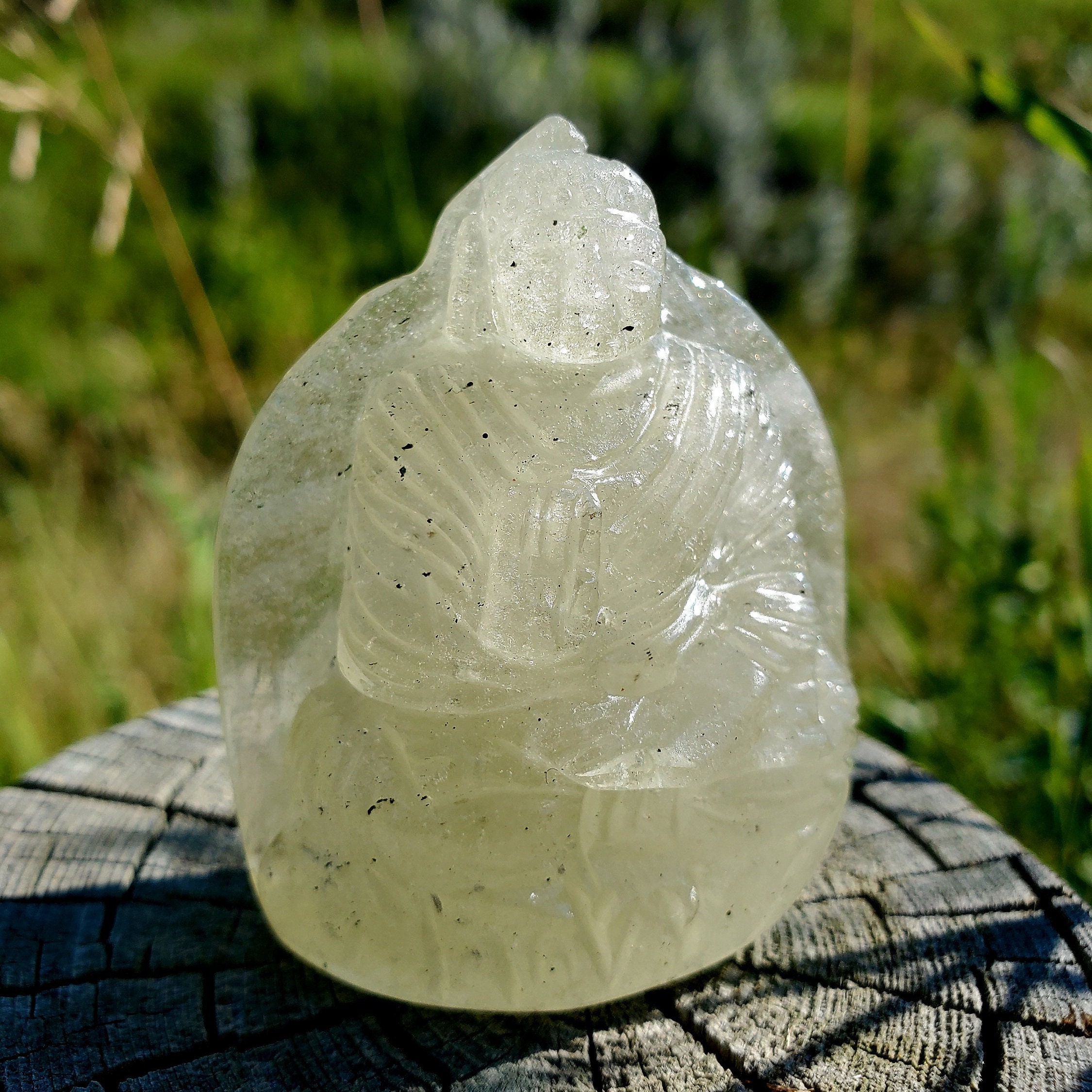Libyan Desert Glass 63g / 318ct Buddha Carving Huge 2.0 Libyan Gold ...