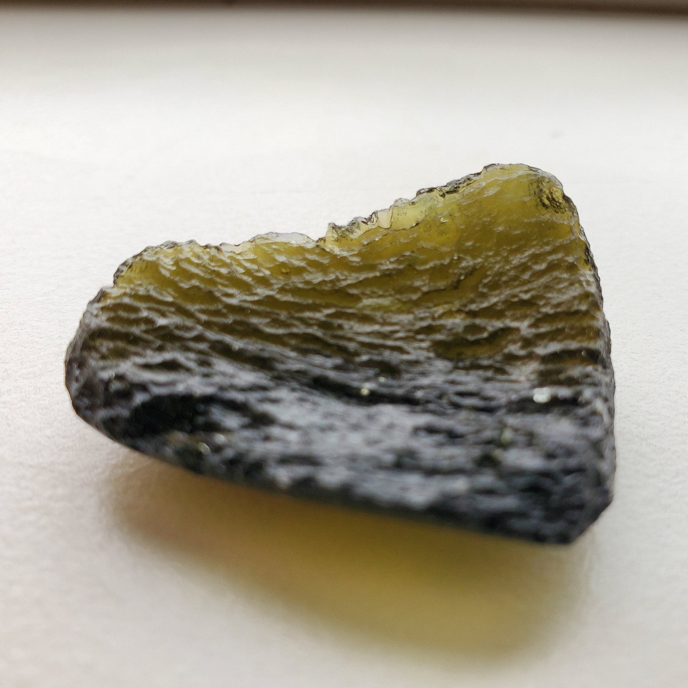 MOLDAVITE 11.25g With Internal Bubble One Side Polished / Natural ...