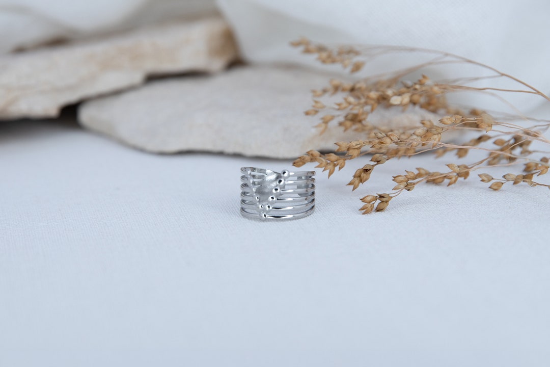 Bianca Ring - Adjustable Stainless Steel Ring - Etsy