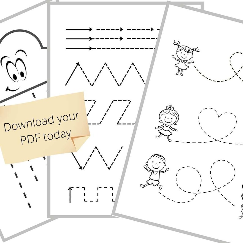 Pre-writing Tracing Lines Worksheet| Preschool| Handwriting Practice ...