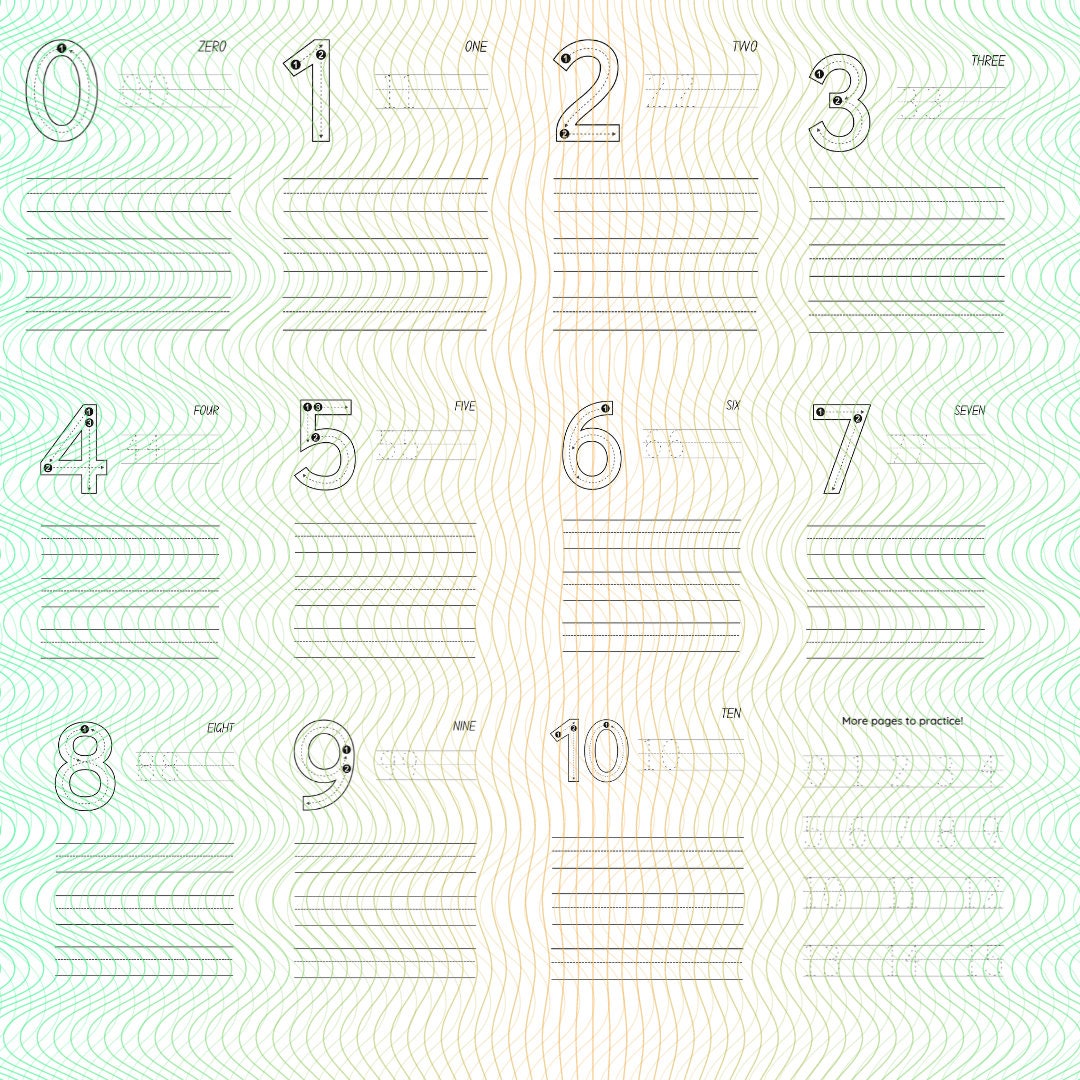 Pre-writing Tracing NUMBERS | Preschool | Kindergarten| Learning ...