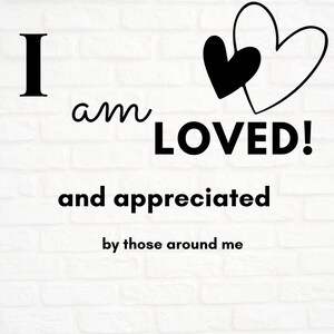 Heart SVG - I Am Loved Svg Cricut - Self Love Svg Designs - Heart ...