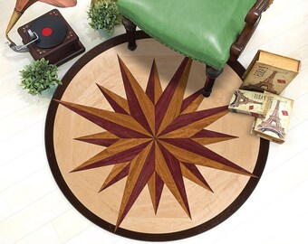 Floor Medallion Compass Rose - Etsy