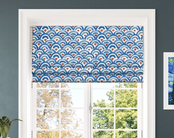 Blue Roman Shades - Etsy