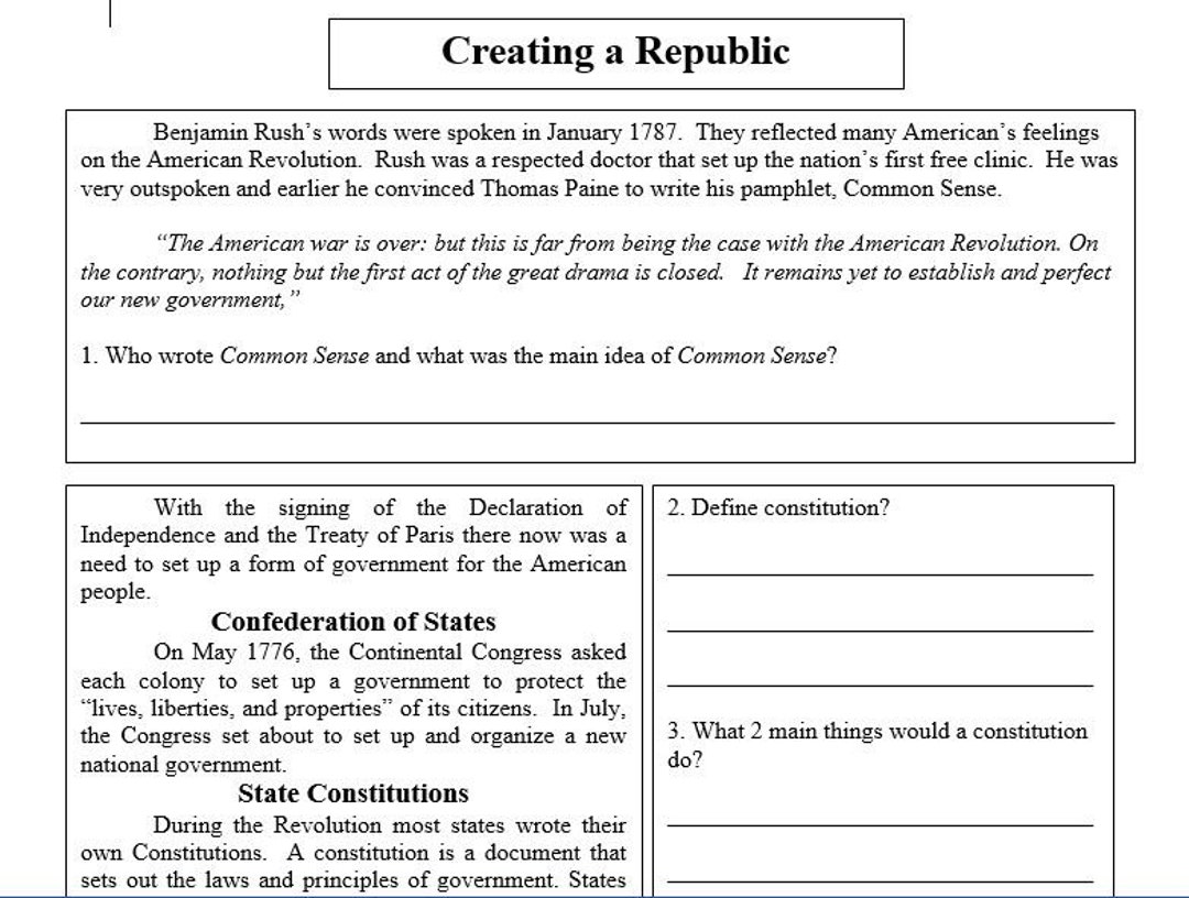 Creating a Nation Reading Activity - Etsy