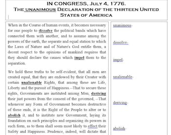 Quarterhouse Preamble to the Declaration of Independence Poster, Social ...