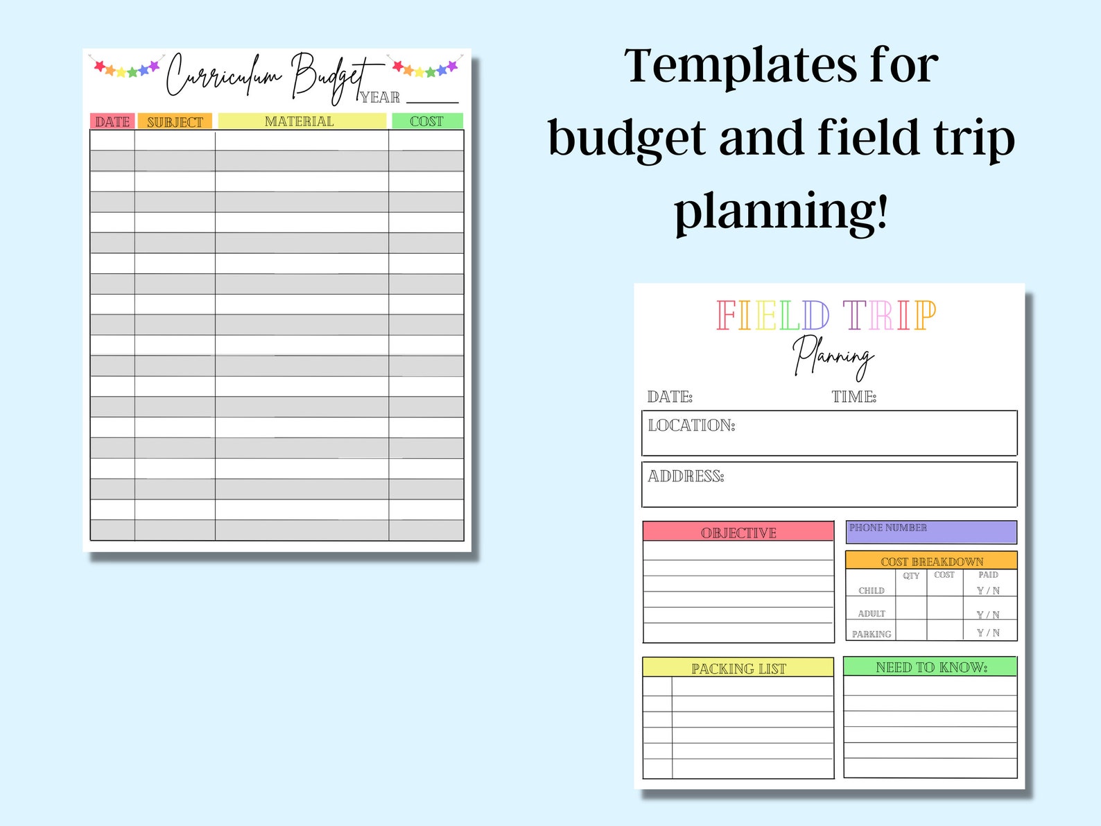 Homeschool Planner Printable Homeschool Lesson Planner - Etsy