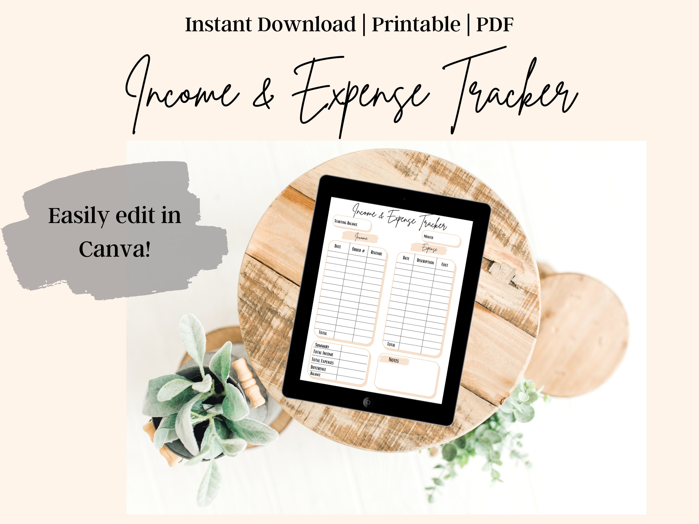 Income and Expense Tracker Downloadable Income and Expense Tracker ...