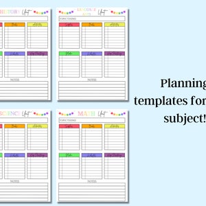 Homeschool Planner Printable Homeschool Lesson Planner - Etsy