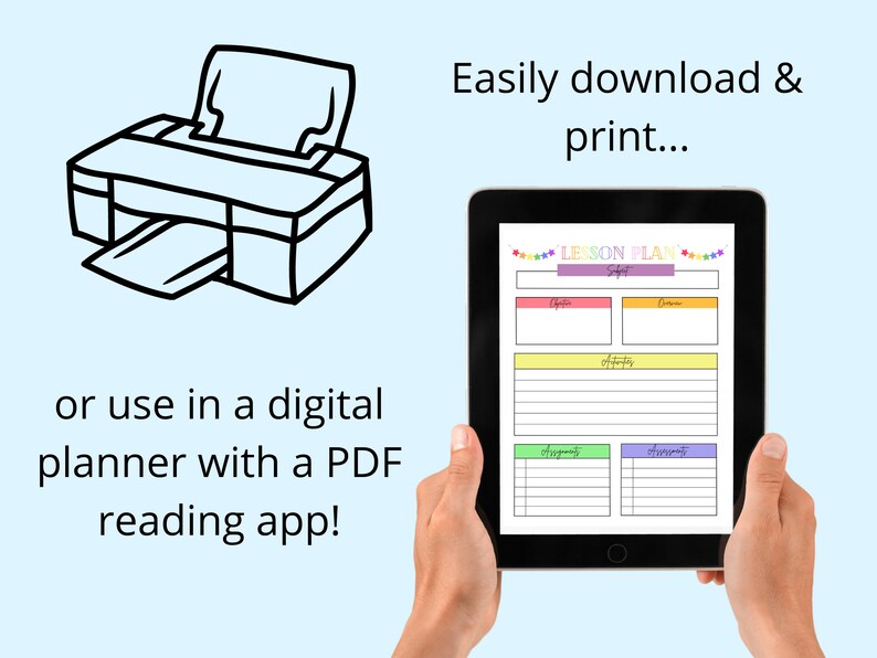 Homeschool Planner Printable Homeschool Lesson Planner - Etsy