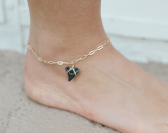 Shark Tooth Anklet - Etsy