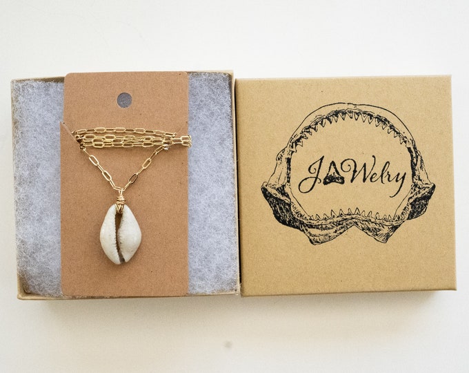 Cowrie Shell Necklace // Gold Cowrie Shell // Dainty Necklace // Dainty ...