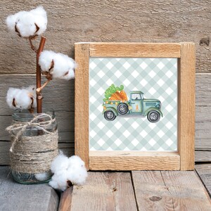 Easter Bunny Carrot Truck Art Instant Printable Download - Etsy