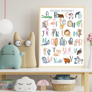 Animal Alphabet - Instant Printable Download - Playroom, Classroom ...