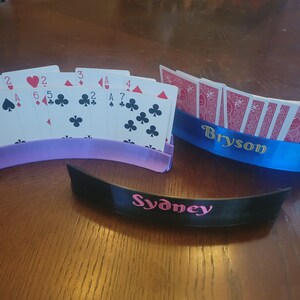 Personalized 2- Tier Playing Card Holder, Young and Elderly Player ...
