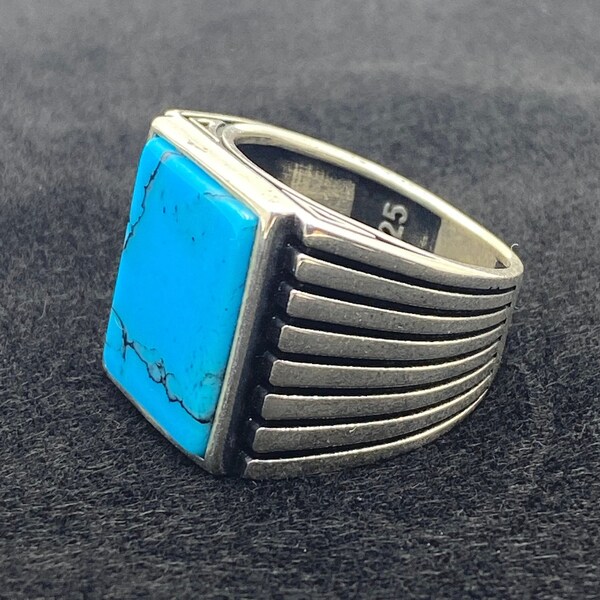 Turquoise Stone Ring - Etsy