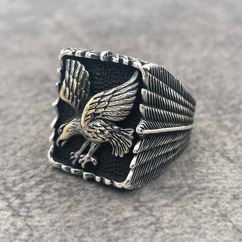 Mens Eagle Ring - Etsy