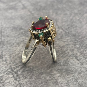 Reversible Ring, Multi Stone Ring, Gift for Her, Two in a One Ring ...