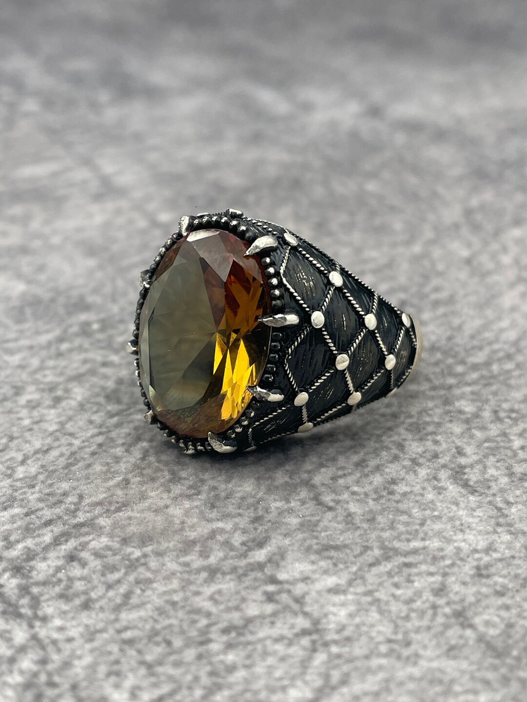 Men's Natural Zultanite Ring, Oval Color Changing Stone Ring, Handmade ...