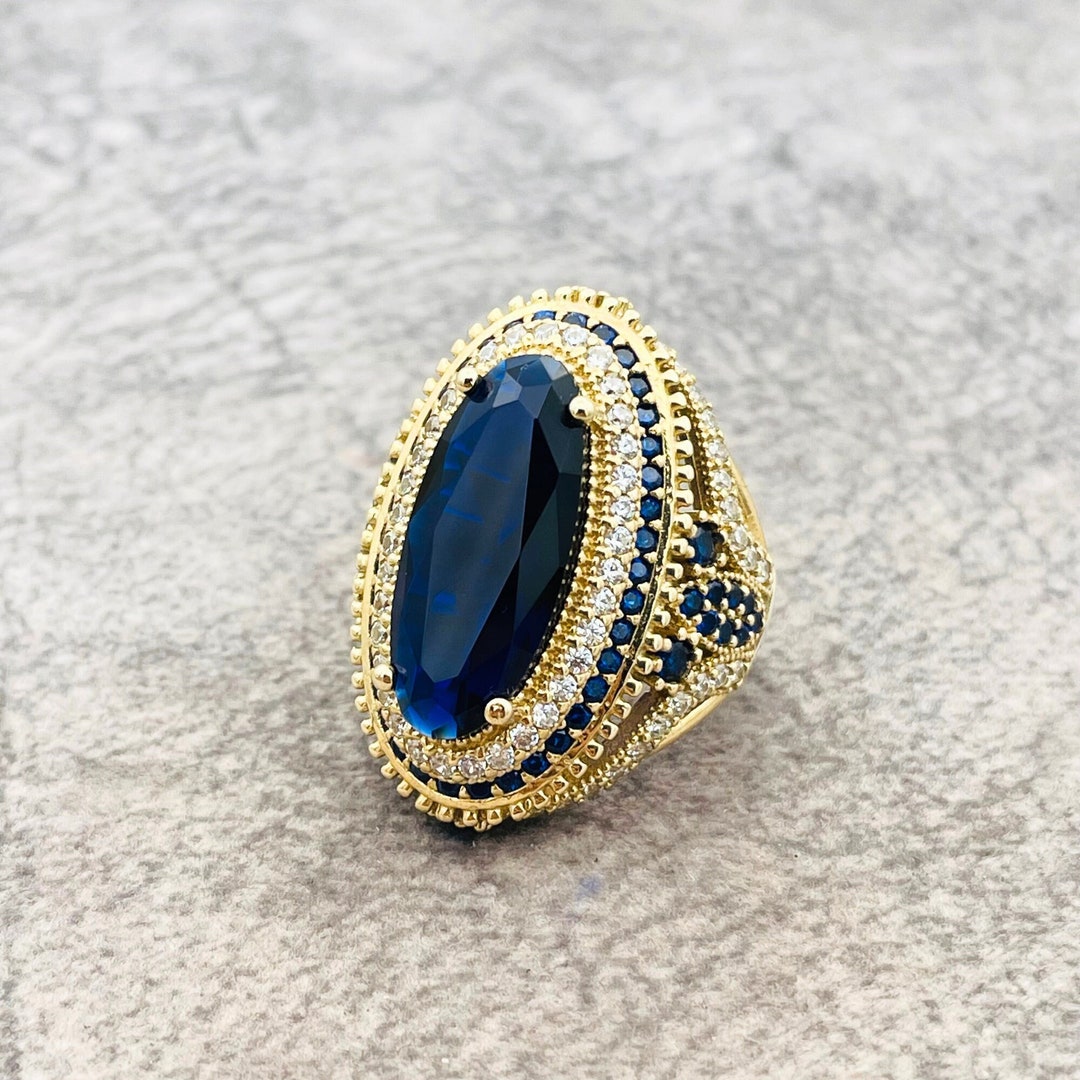 Women Sapphire Ring, Hurrem Sultan Ring, Evenning Ring, 925k Sterling ...