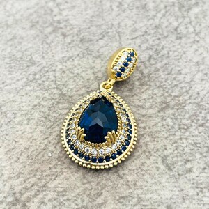 Women Sapphire Set, Authentic Blue Silver Set, Sapphire Ring, Earrings ...