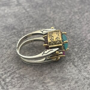 Reversible Ring, Multi Stone Ring, Gift for Her, Two in a One Ring ...