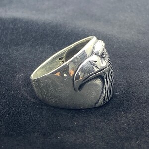 Mens American Eagle Ring, Signet Eagle Silver Ring, Eagle Head Ring ...