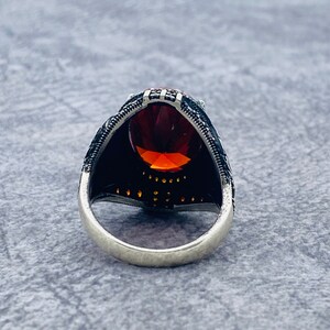 Mens Ruby Ring,ruby Silver Ring,eagle Figure Ring,red Stone Ring, Handmade Ring,gift for Her ...