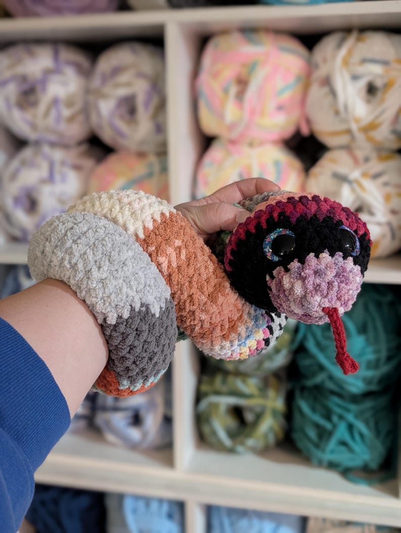 Jumbo Crochet Scrappy Snake - 4ft. Long - Etsy