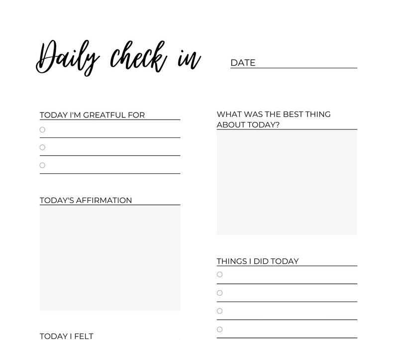 Daily Check-in - Etsy