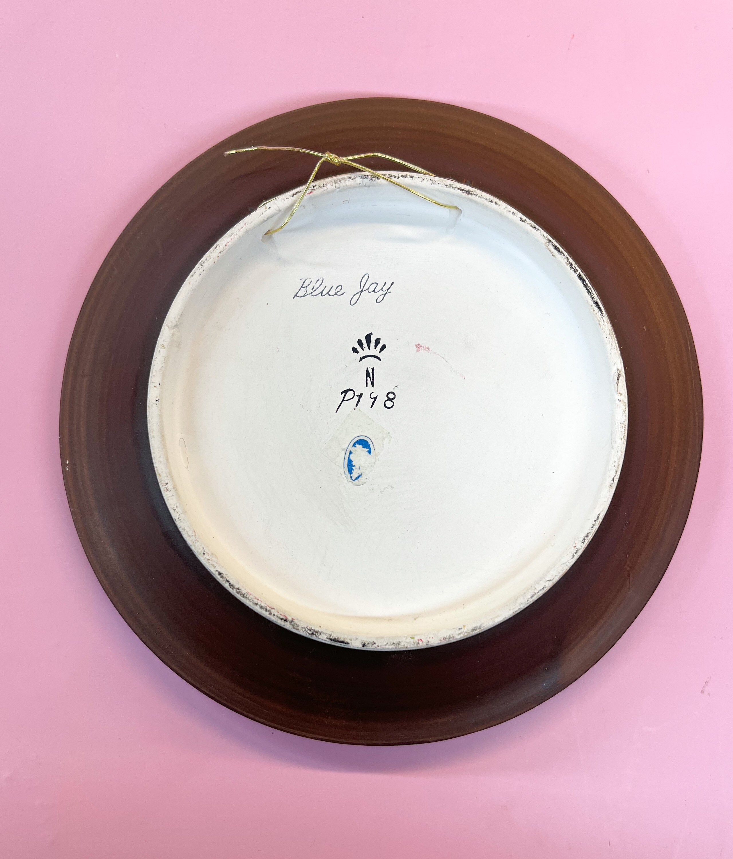 Vintage 3D Blue Jay Bird Wall Plaque Hanging Plate Japan, Blue Jay Wall ...