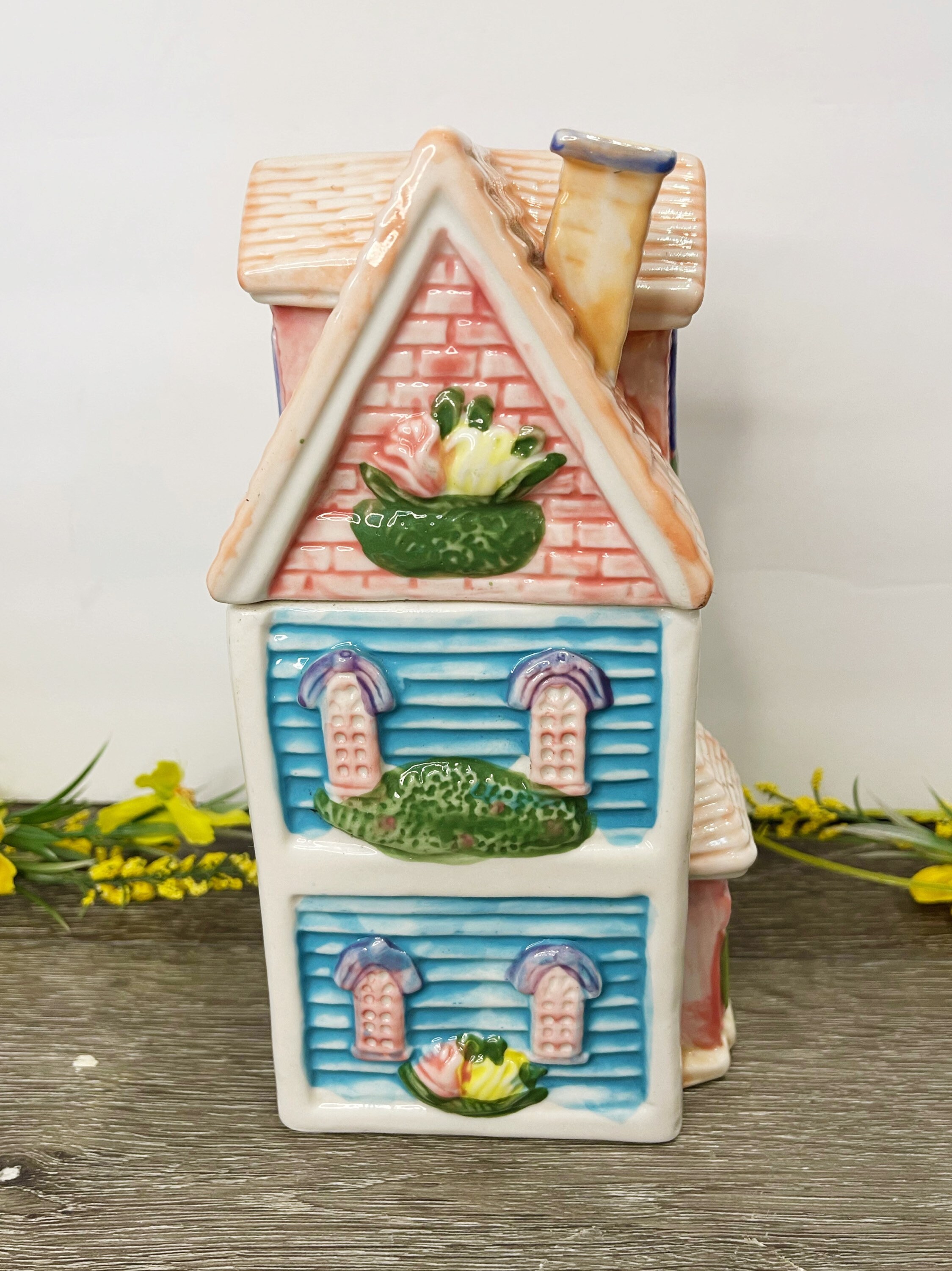 Vintage Ceramic House Jar - Etsy