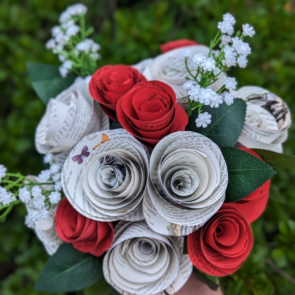 Book Page Bouquet - Etsy