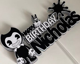 Bendy and the Ink Machine Cake Topper Beepaper Exclusive Design - Etsy