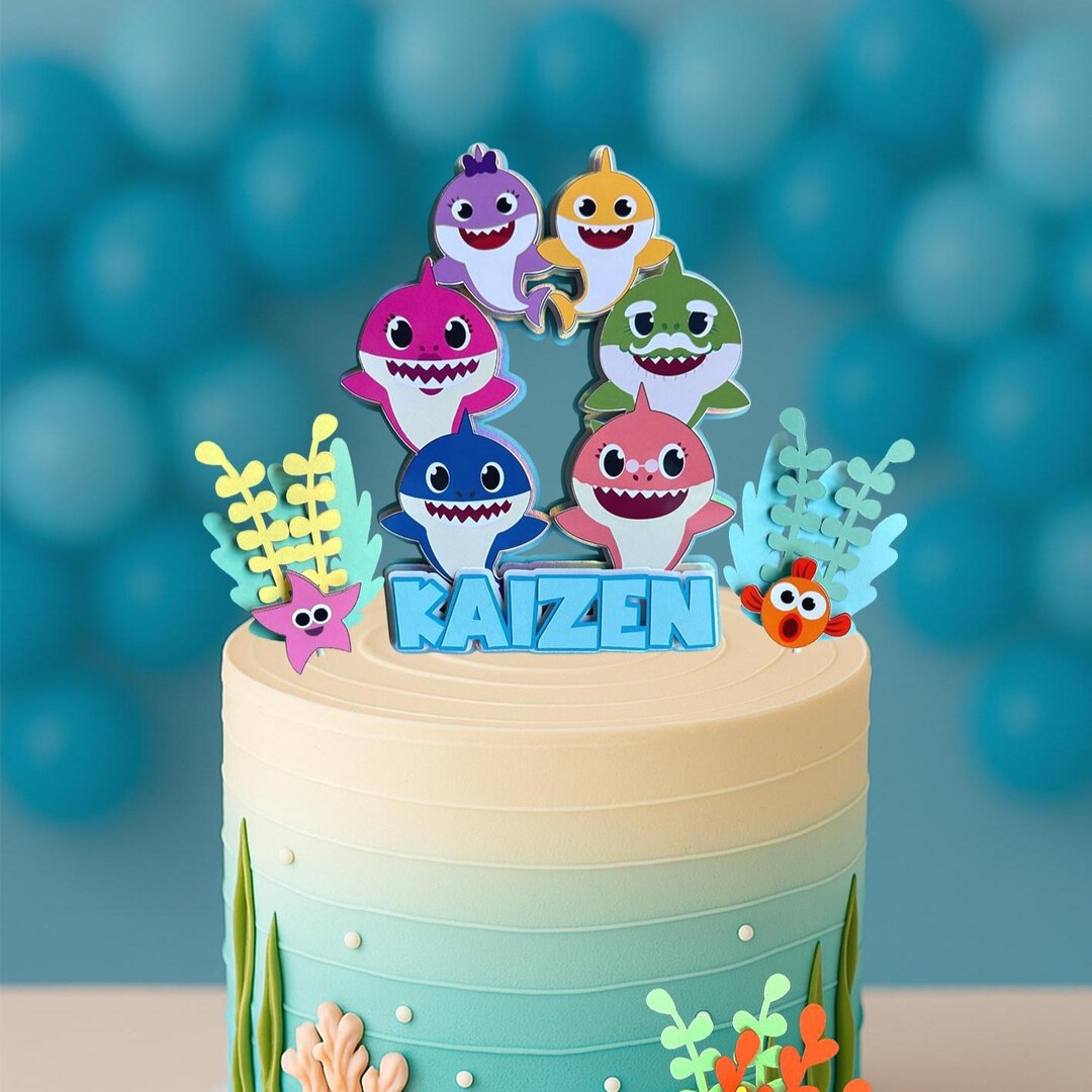 Baby Shark Cake Topper, Baby Shark Cake Decorations, Baby Shark ...