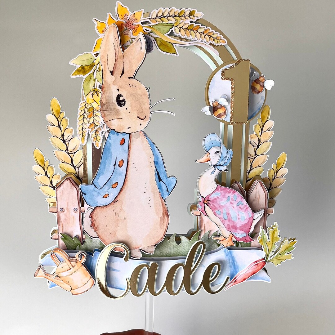 Peter Rabbit Cake Topper, Peter Rabbit Birthday Party, Peter Rabbit ...