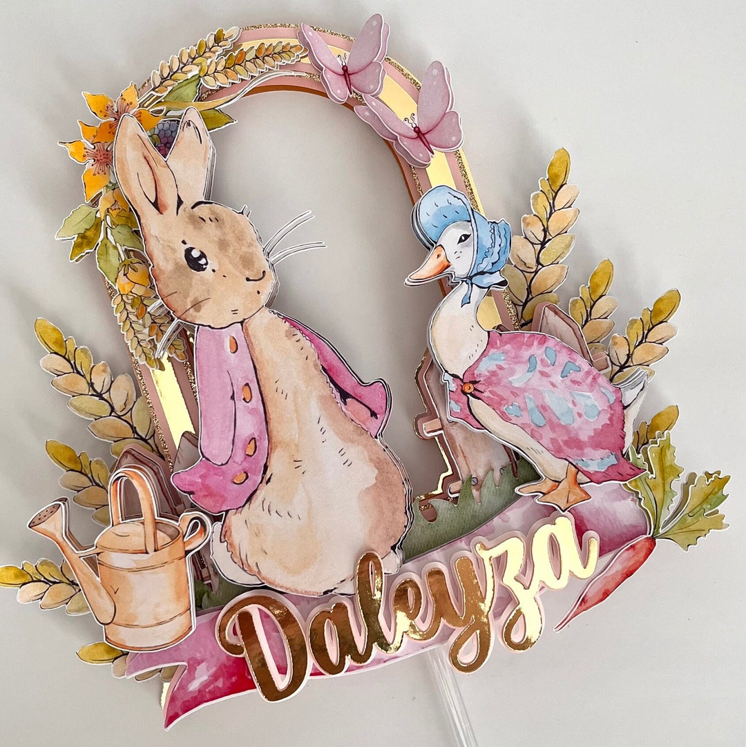 Peter Rabbit Cake Topper, Peter Rabbit Birthday Party, Flopsy Bunny ...