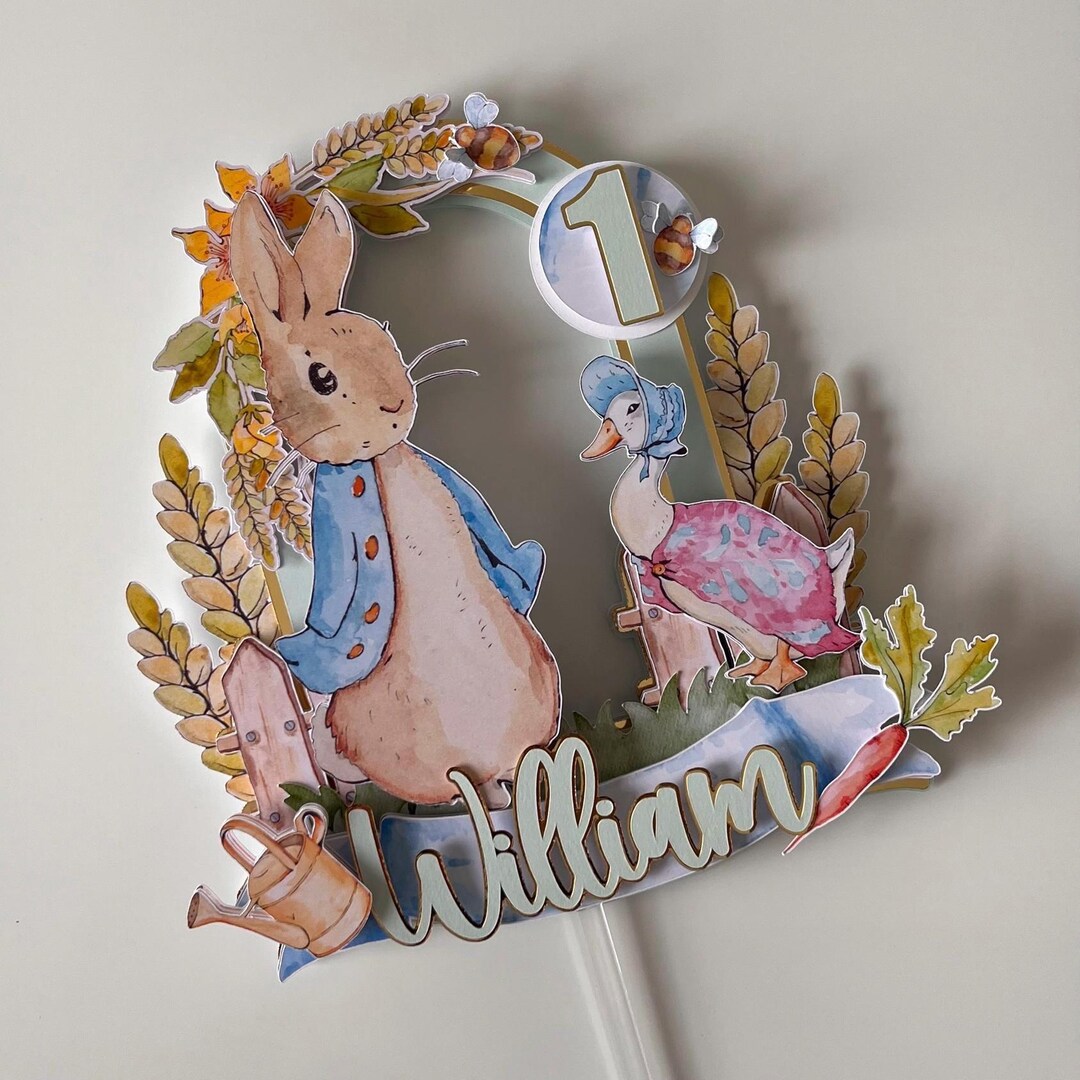 Peter Rabbit Cake Topper, Peter Rabbit Birthday Party, Peter Rabbit ...