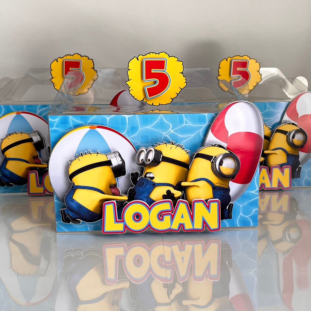 Minions Favor/gable Box, Minions Party Favors, Minions Treats Box ...