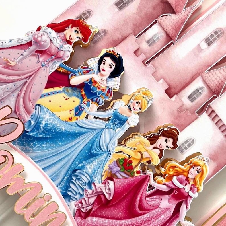 Personalized Princess Castle Cake Topper: Custom Magical Birthday Party ...