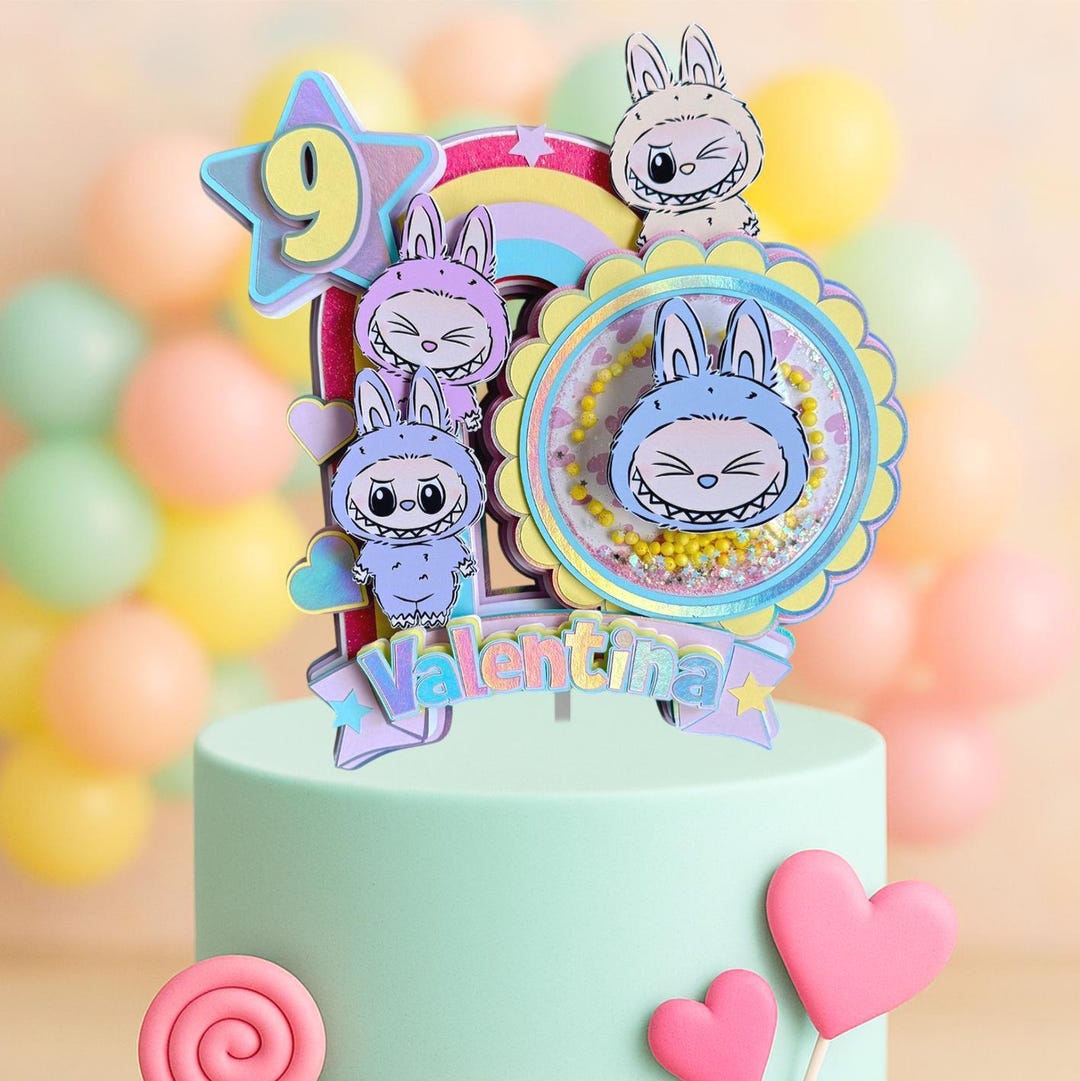 Labubu Cake Topper, Girl Cake Topper, Labubu Birthday, Labubu Party ...