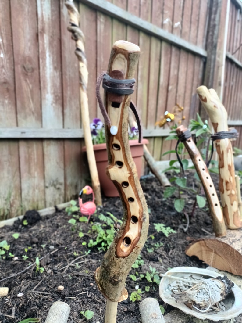 Native American Style Pocket Flute Key of G 432hz branch Flute/forest ...