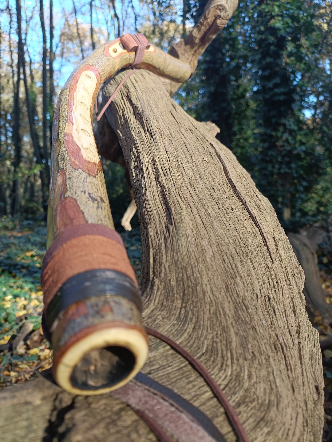 Handmade Wooden Branch Flute: Native American Style, Key of F - Etsy