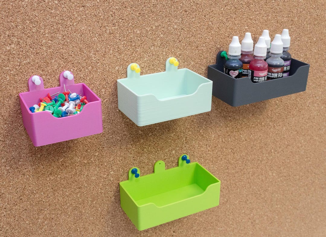 Cork Board Storage Bins, Cork Board Tray, Organizer, for Office Home ...