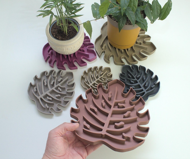 Leaf Shaped Plant Tray, Modern Pot Saucer, 3D Print - Etsy