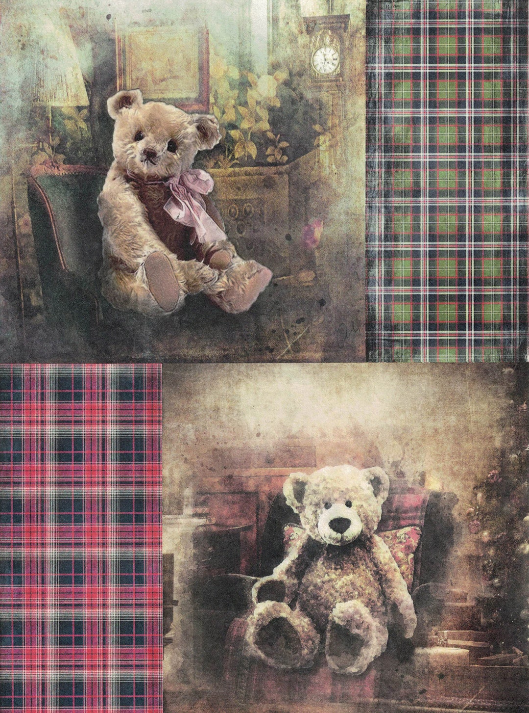 Teddy Bear Rice Paper for Decoupage A4, Art Journal, Scrapbooking ...