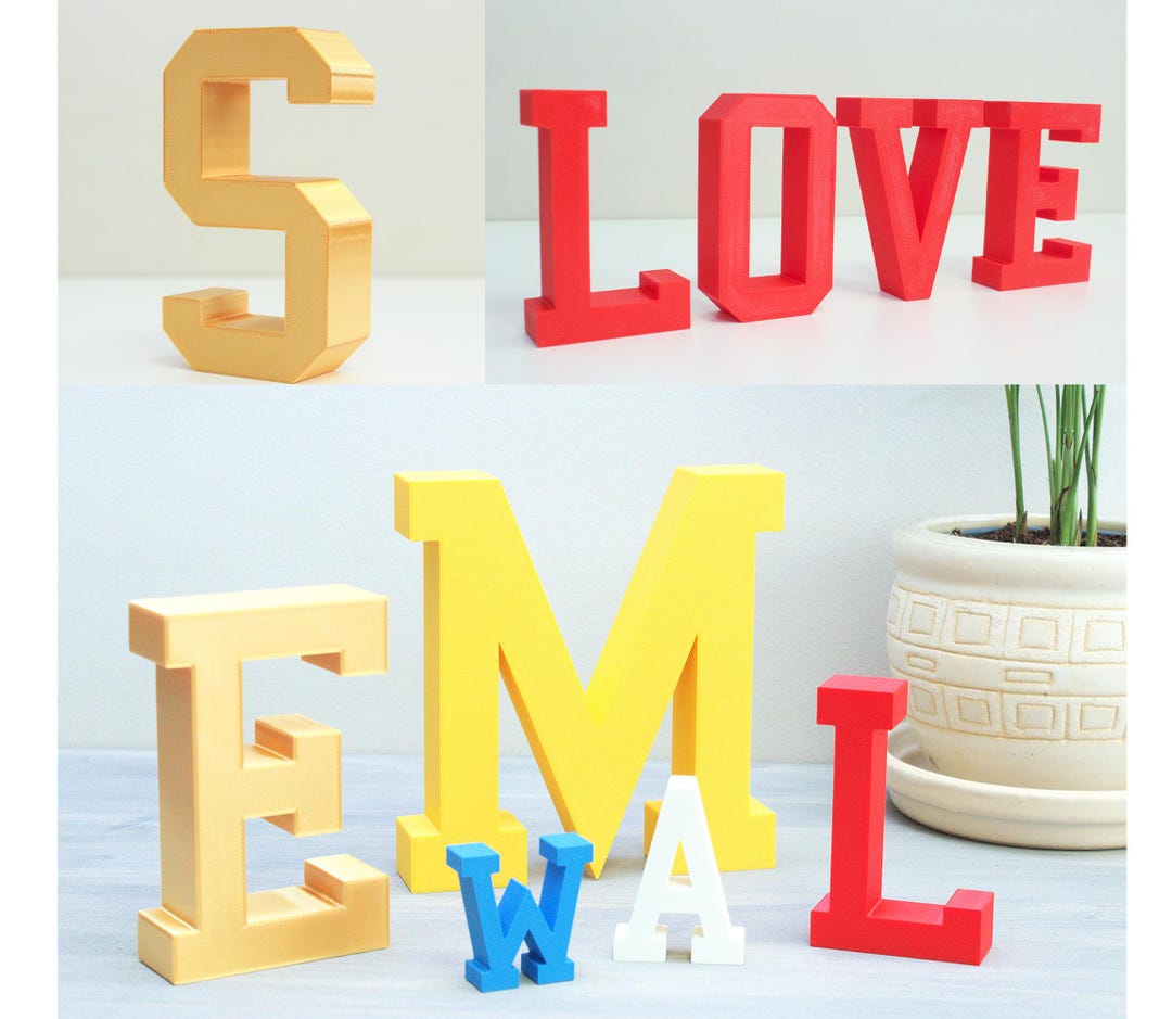 Free Standing 3D Letters, Words, Prases, Anniversary, Birthday Gift ...