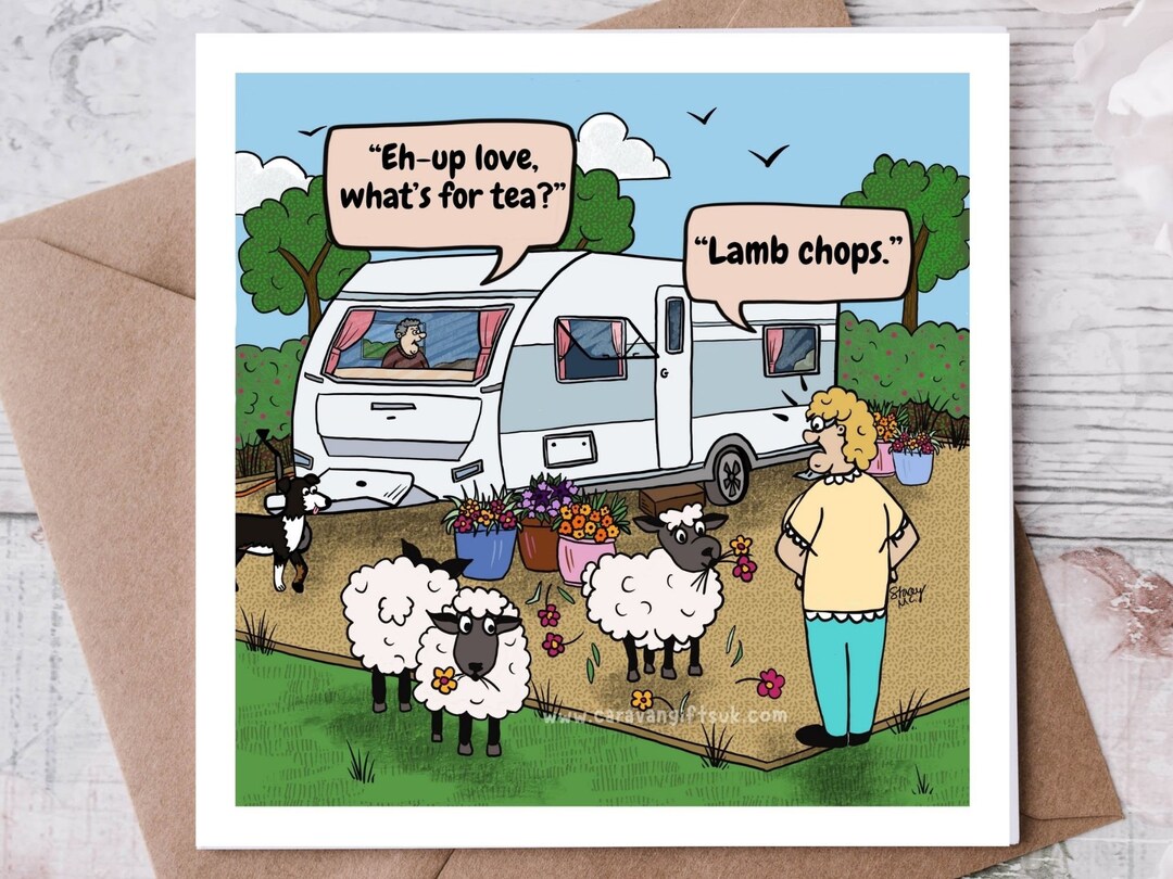 Funny Caravan Greeting Card 'lamb Chops' Novelty - Etsy UK